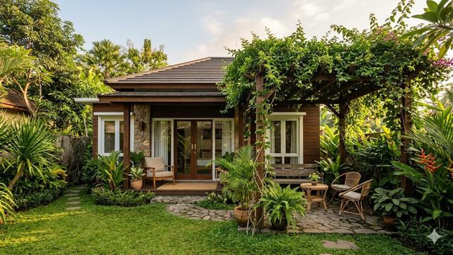 8 Model Rumah Mungil dengan Tanaman Rambat di Sisi Rumah, Bikin Hunian ...