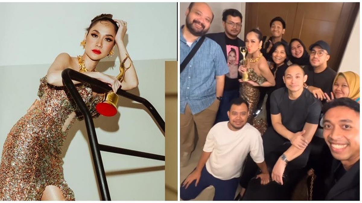 Potret BCL di Malam Puncak AMI Awards 2023, Didampingi Tiko ...