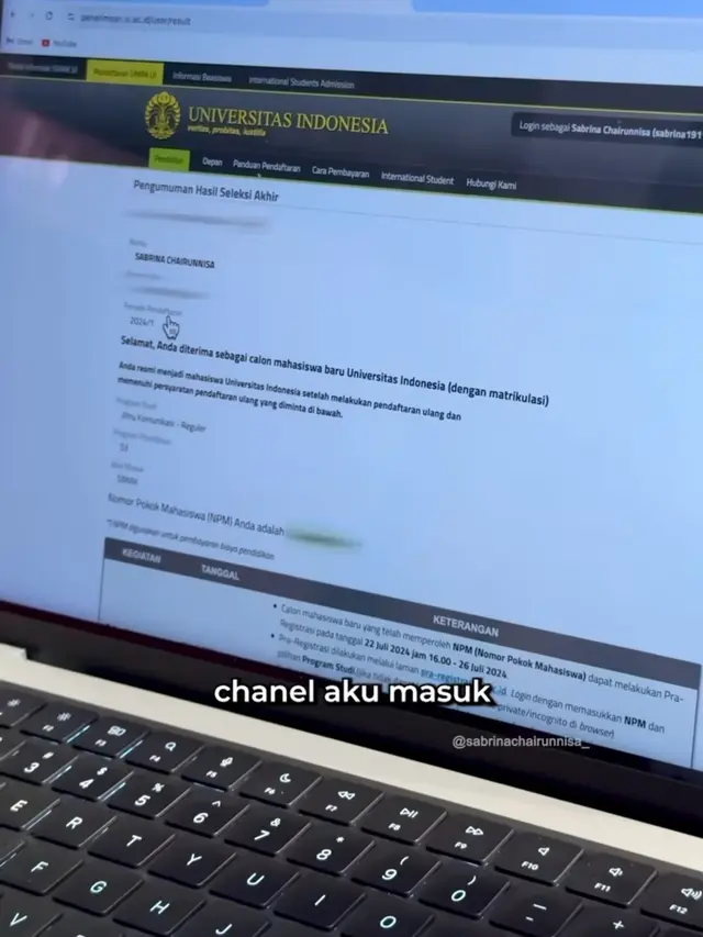 7 Potret Sabrina Chairunnisa Keterima Kuliah S3 di UI, Sekampus Sama Azka - Hot Liputan6.com