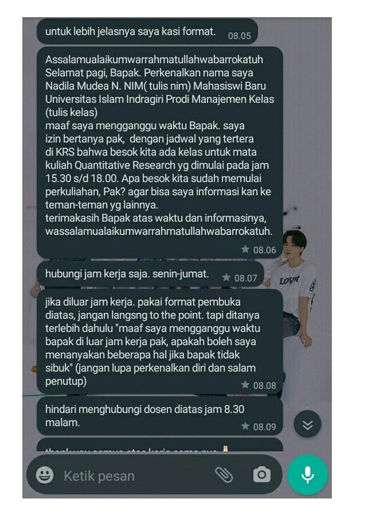 6 Chat Dosen Beri Tahu Format Kirim Pesan Ini Bikin Mahasiswa Tepuk Jidat - Hot Liputan6.com