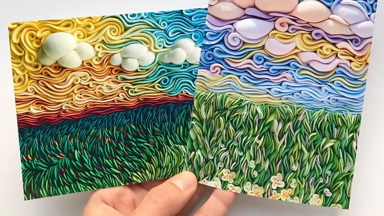 6 Potret Karya Clay Art Bak Lukisan 3D Ini Bikin Kagum, Detailnya ...