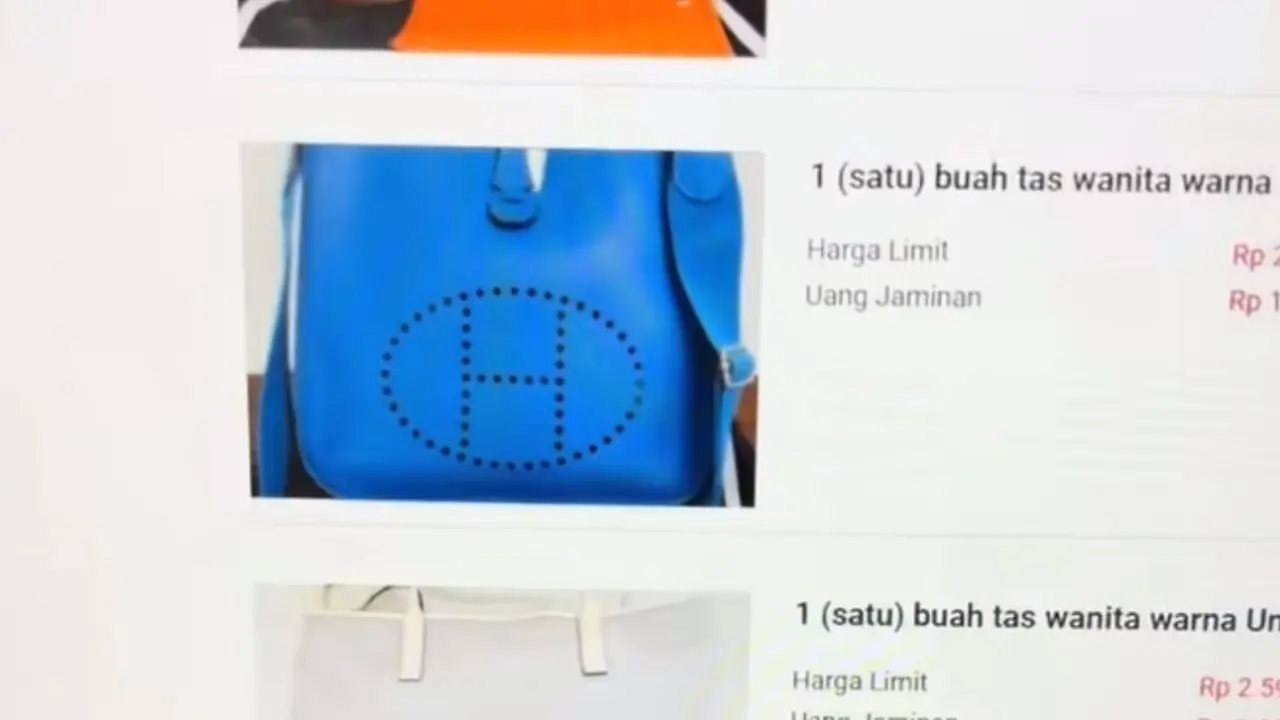 Viral Lelang Tas Branded Lewat Situs KPK, Berapa Taksiran Harganya?