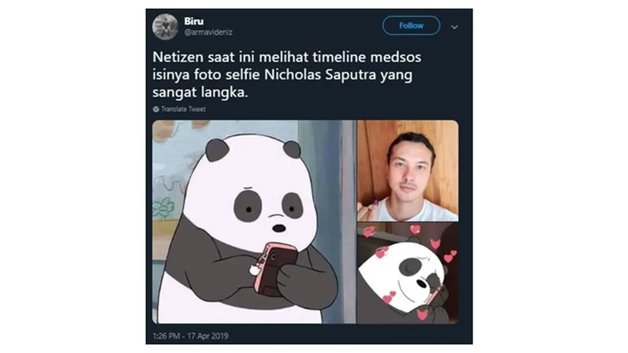 Nicholas Saputra Posting Foto Selfie, Begini Reaksi Kocak Netizen - Hot Liputan6.com