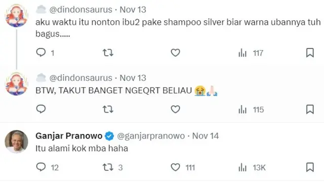 Ganjar Pranowo Jawab Pertanyaan Warganet Soal Rambut Putihnya Alami ...