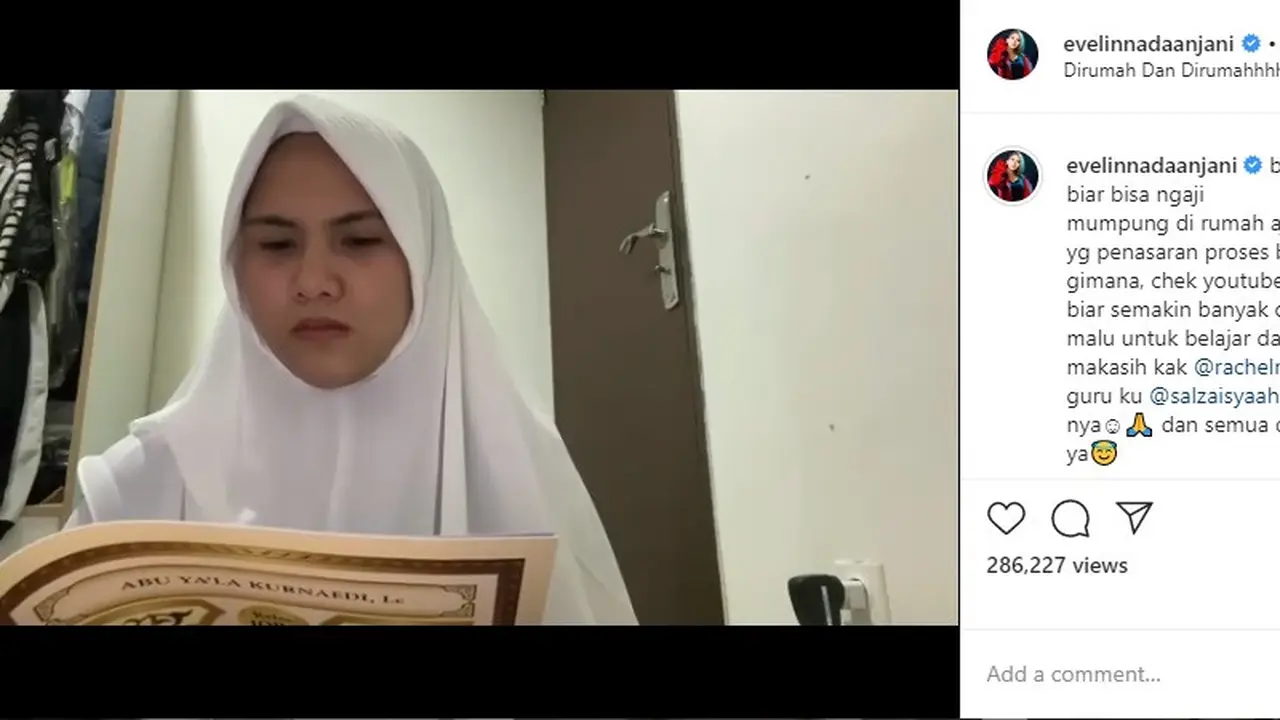 Evelyn Nada Anjani Belajar Baca Al-Quran - Islami Liputan6.com