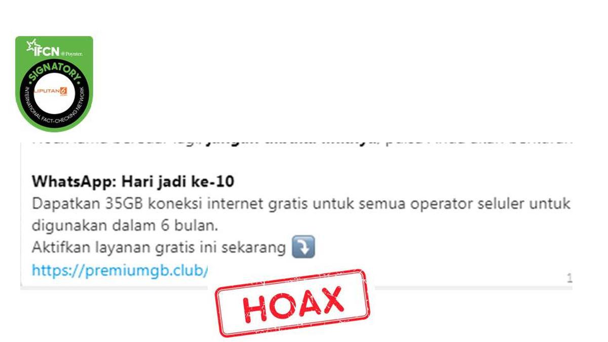 Cek Fakta: Hoaks Whatsapp Bagikan Kuota Internet Gratis - Cek Fakta ...