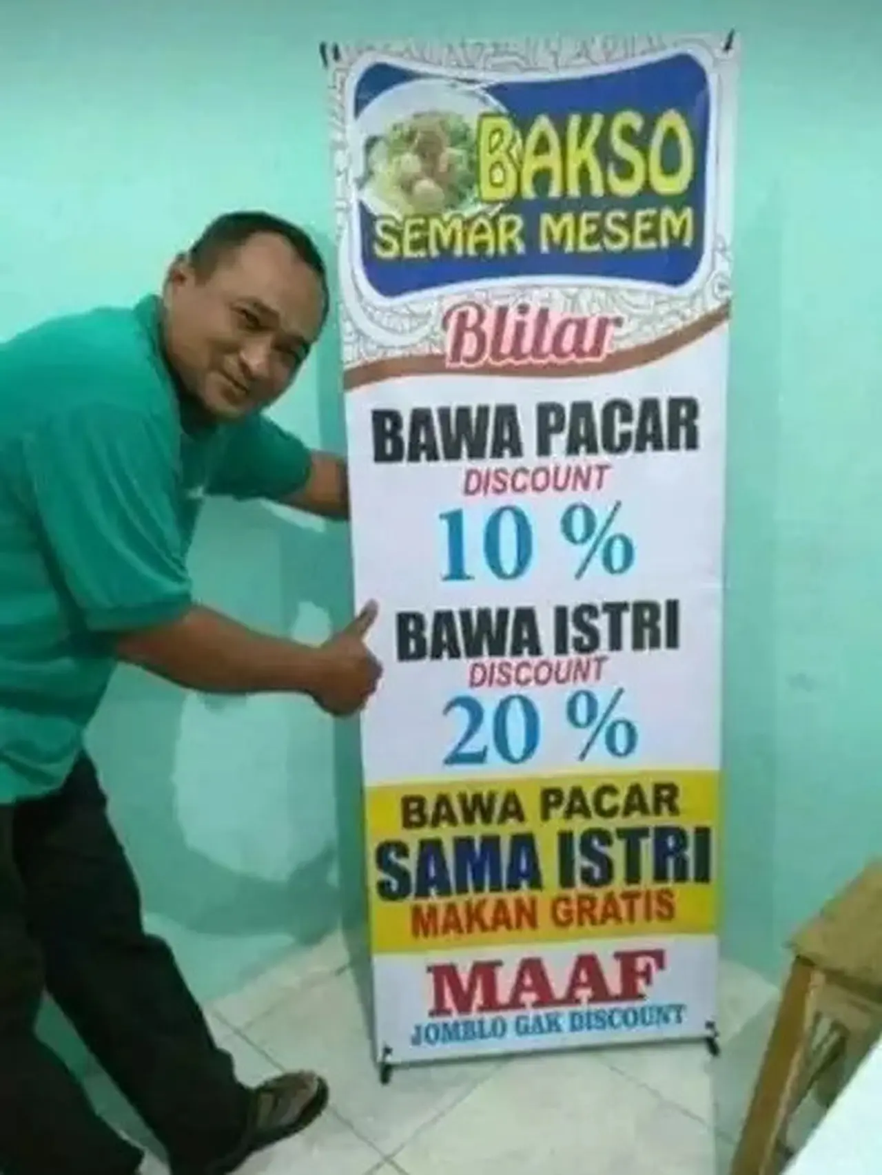 6 Tulisan Promo Makan Gratis Ini Nyeleneh, Bikin Pembeli Senyum Tipis ...