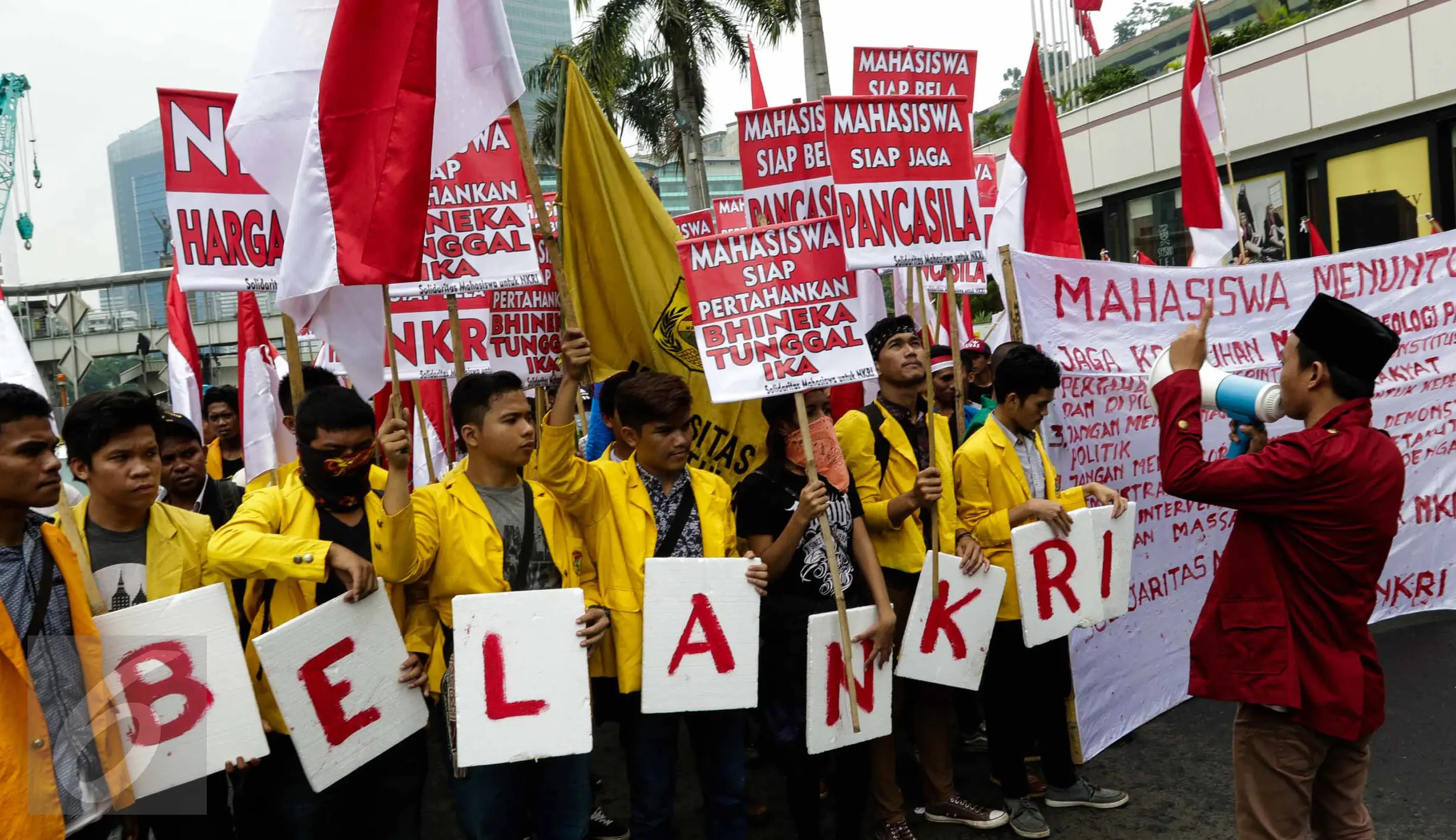 Aksi Solidaritas Mahasiswa Untuk NKRI - Foto Liputan6.com