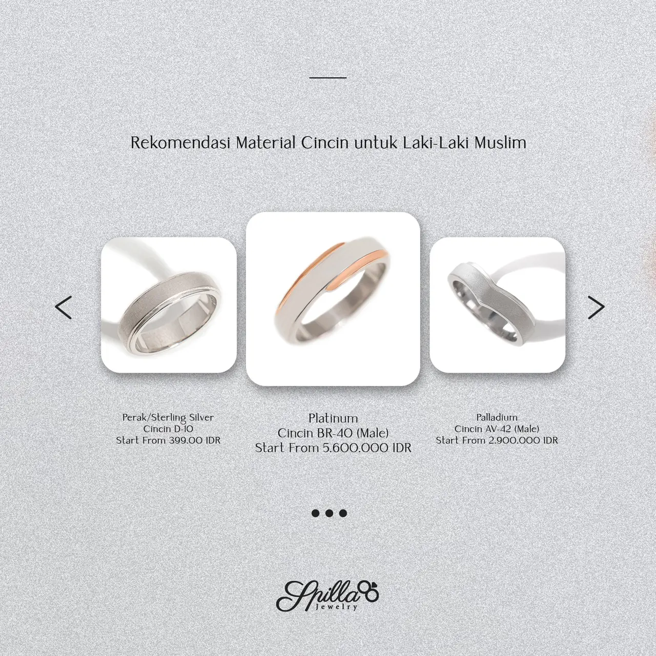 Cincin Pernikahan untuk Pria Muslim dengan Desain Modern dari Spilla ...