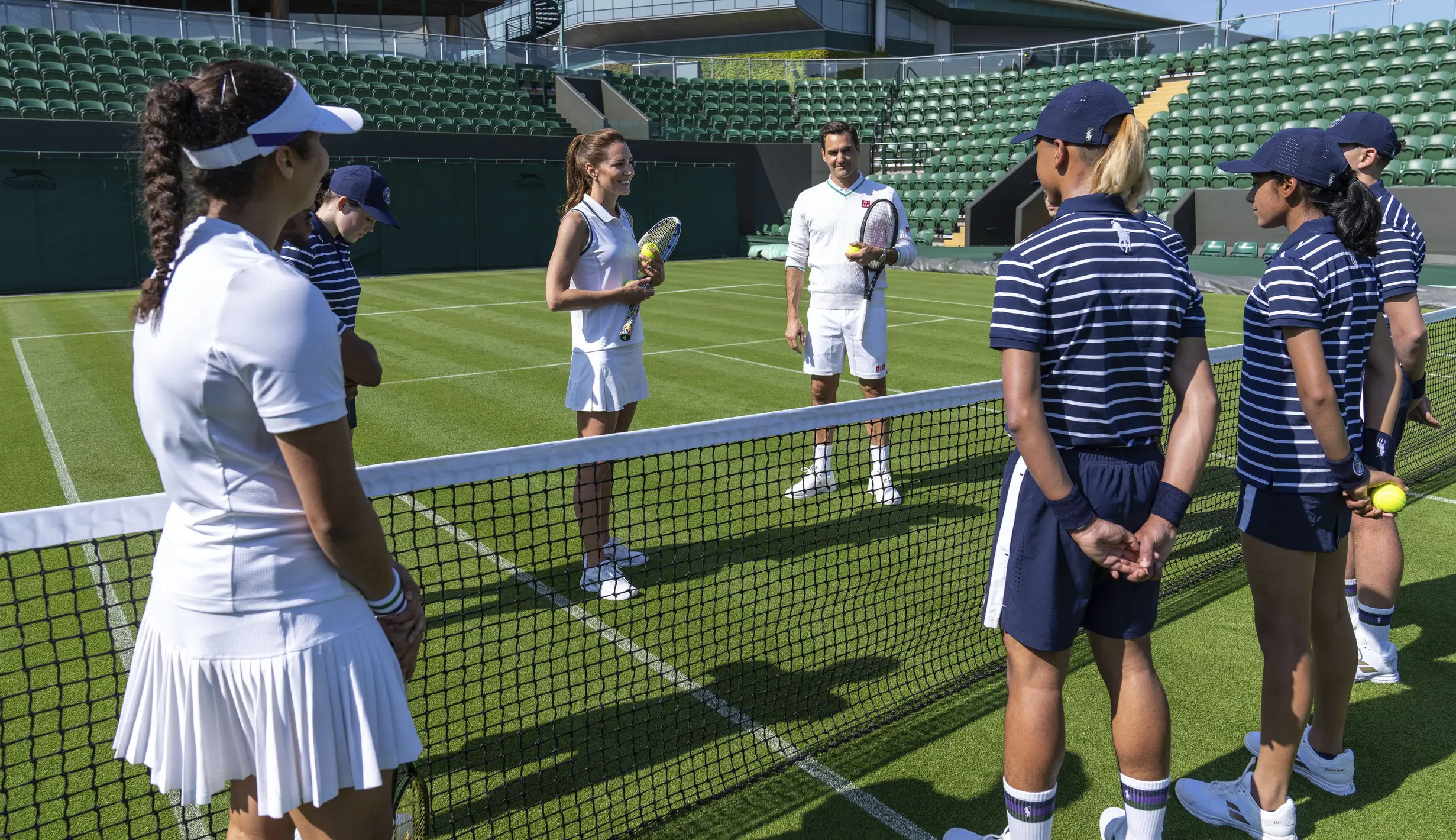 Potret Kate Middleton dan Legenda Tenis Dunia Roger Federer Beraksi di ...