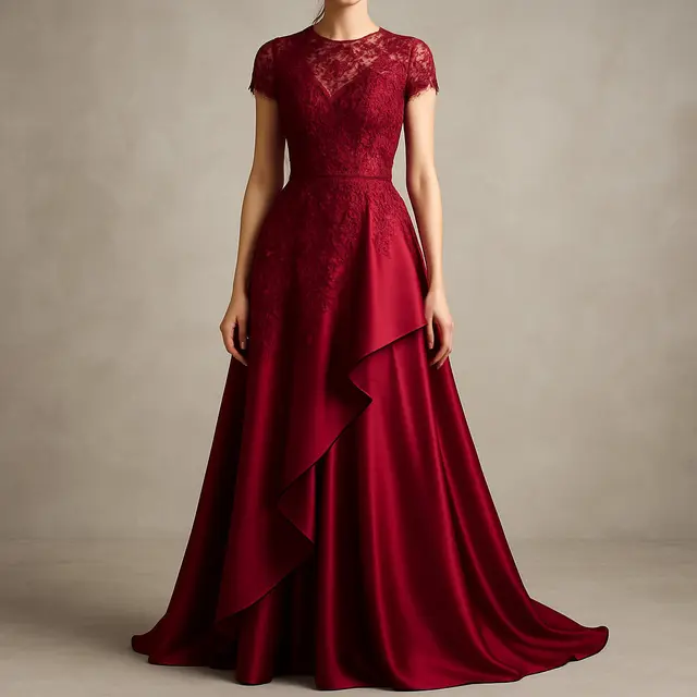 8 Model Long Dress Brokat Kekinian di 2025 dengan Nuansa Glamour dan ...