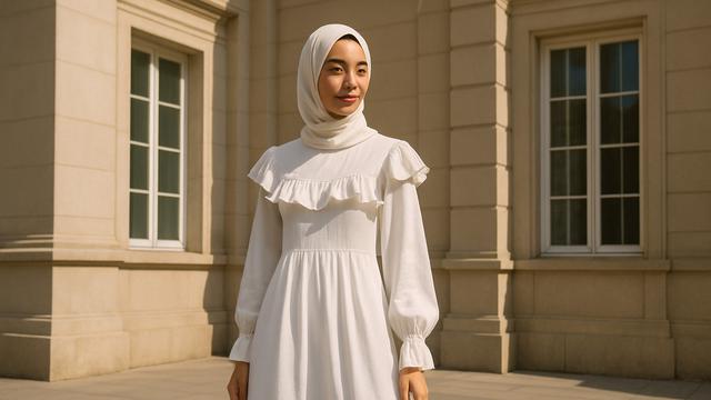 8 Model Gamis Putih Elegan, Jadi Inspirasi Cantik di Berbagai Acara