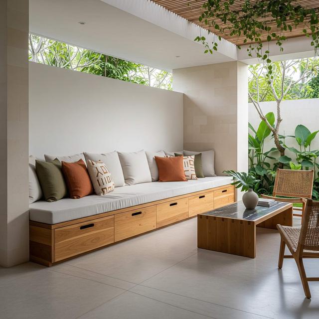 7 Inspirasi Desain Teras Menyatu Ruang Tamu Semi Outdoor, Estetik, Cozy ...