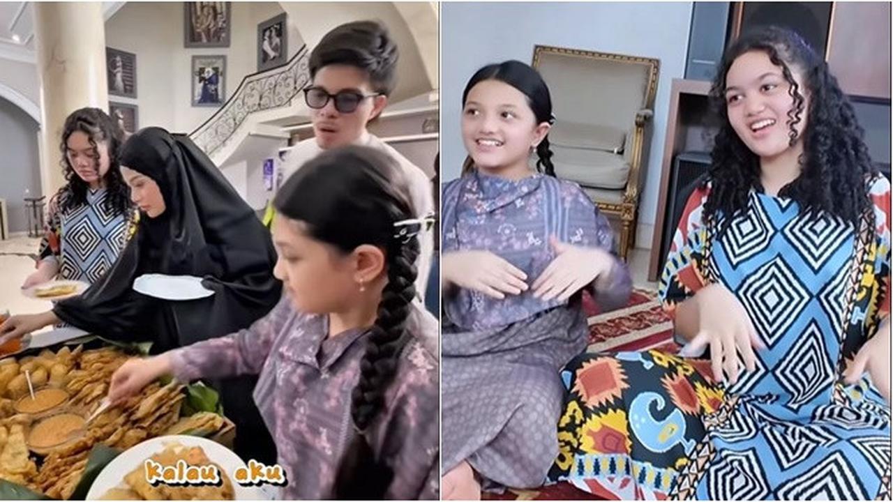 6 Potret Keakraban Amora Lemos dan Arsy saat Buka Puasa di Rumah ...