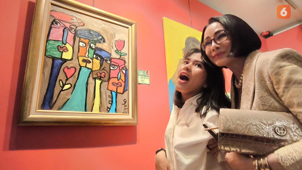 Pajang 4 Lukisan, Putri Poppy Dharsono Ikut Pameran Seni Betawi Punye ...