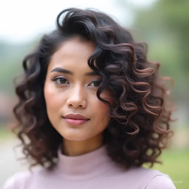 7 Model Rambut Ikal Bergelombang Wanita, Cocok untuk Semua Bentuk Wajah ...
