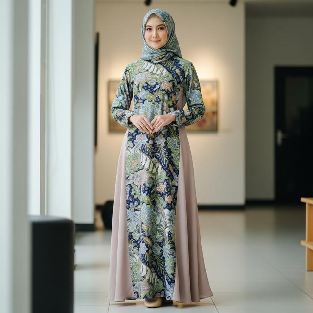 9 Model Gamis Batik Motif Lembut untuk Muslimah, Tampil Anggun dan Syar'i
