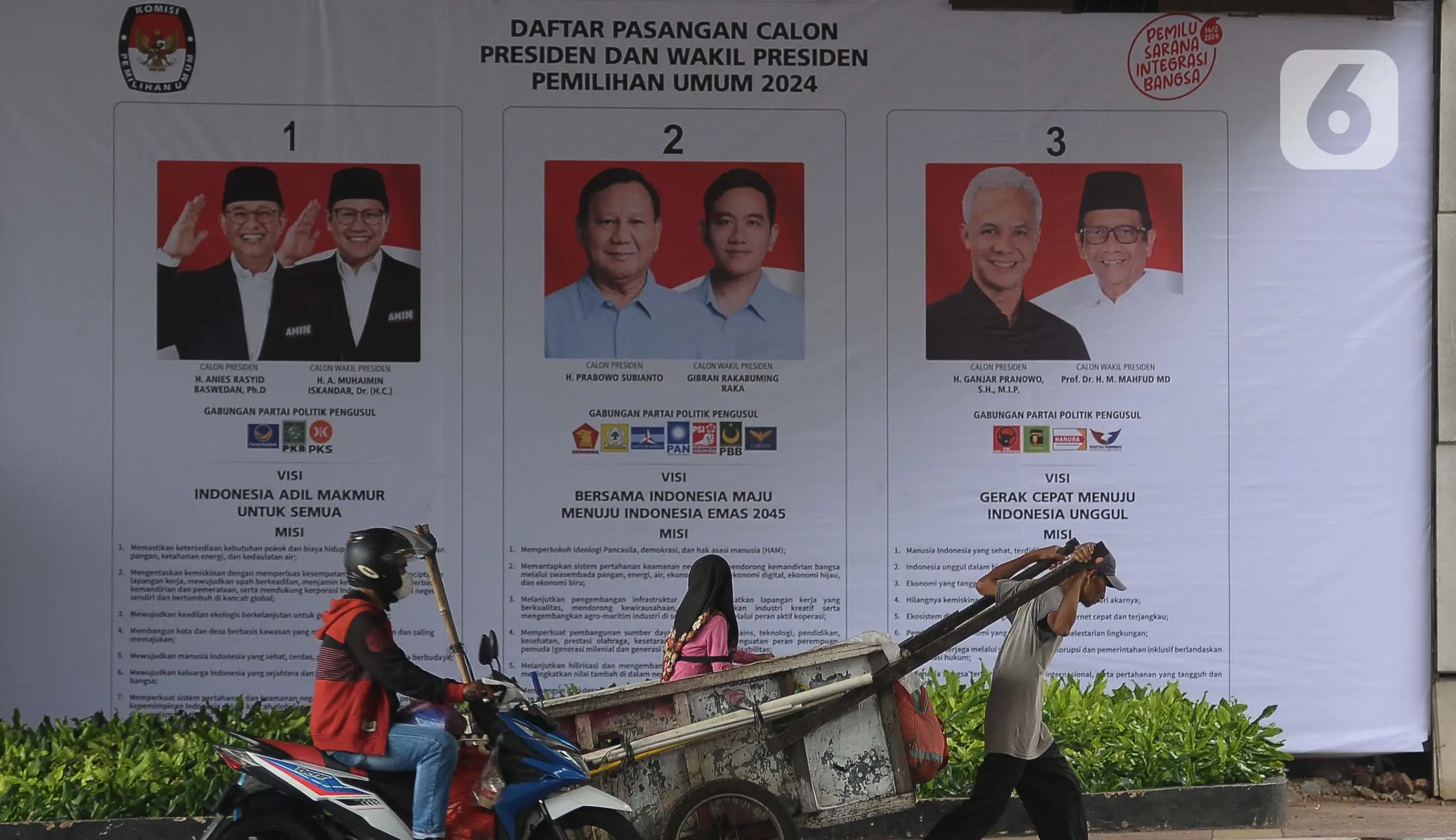 Poster Sosialisasi Visi dan Misi Capres-Cawapres Pemilu 2024 Terpampang di Jalan Ibukota - Foto ...