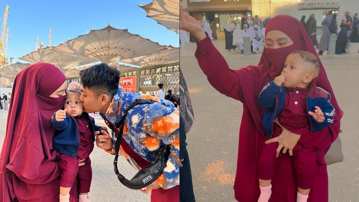 7 Potret Ultah Perdana Al Fatih Putra Leslar di Makkah, Lesti Pakai Cadar