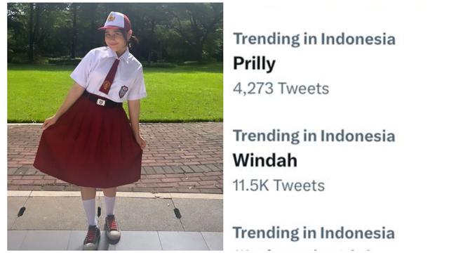 6 Potret Prilly Latuconsina Pakai Seragam SD Syuting Vidio Series Cinta ...