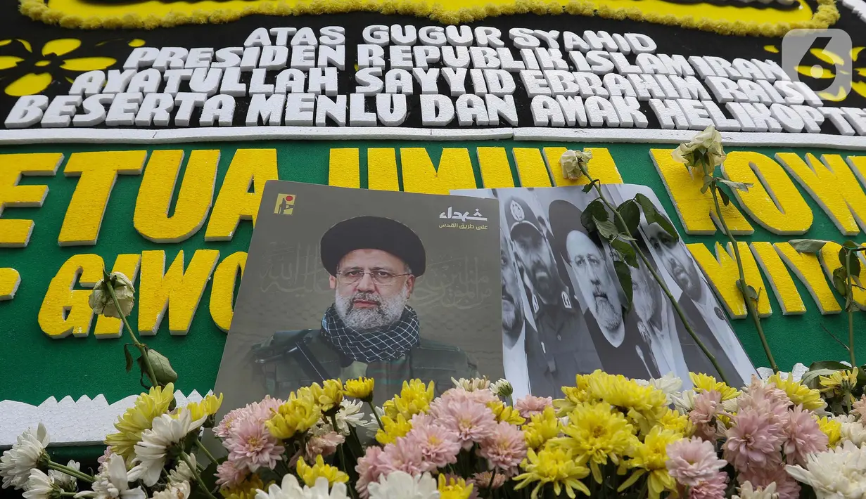 Presiden Ebrahim Raisi Tewas, Karangan Bunga Berdatangan ke Kedubes ...