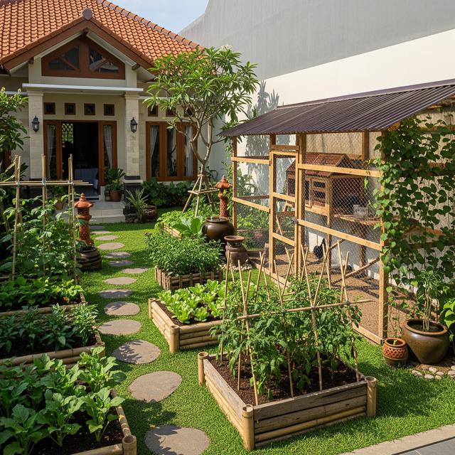 9 Desain Halaman Rumah Kombinasi Kebun dan Kandang Ayam, Solusi Urban ...