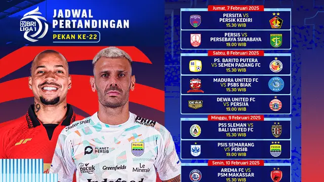 Jadwal dan Link Siaran Langsung BRI Liga 1 2024/25 Matchweek 22 di Vidio - Indonesia Bola.com