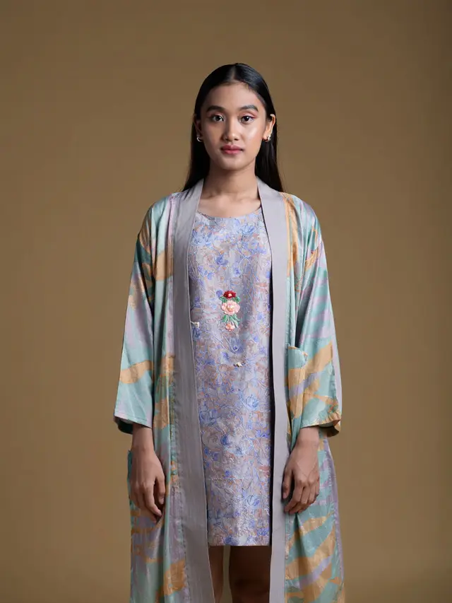 10 Dress Batik Brokat Kombinasi Outer Batik Panjang Modern, untuk ...