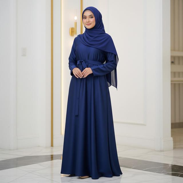 9 Model Gamis Abaya Syar'i Polos yang Mewah, Tampil Anggun dan Berkelas