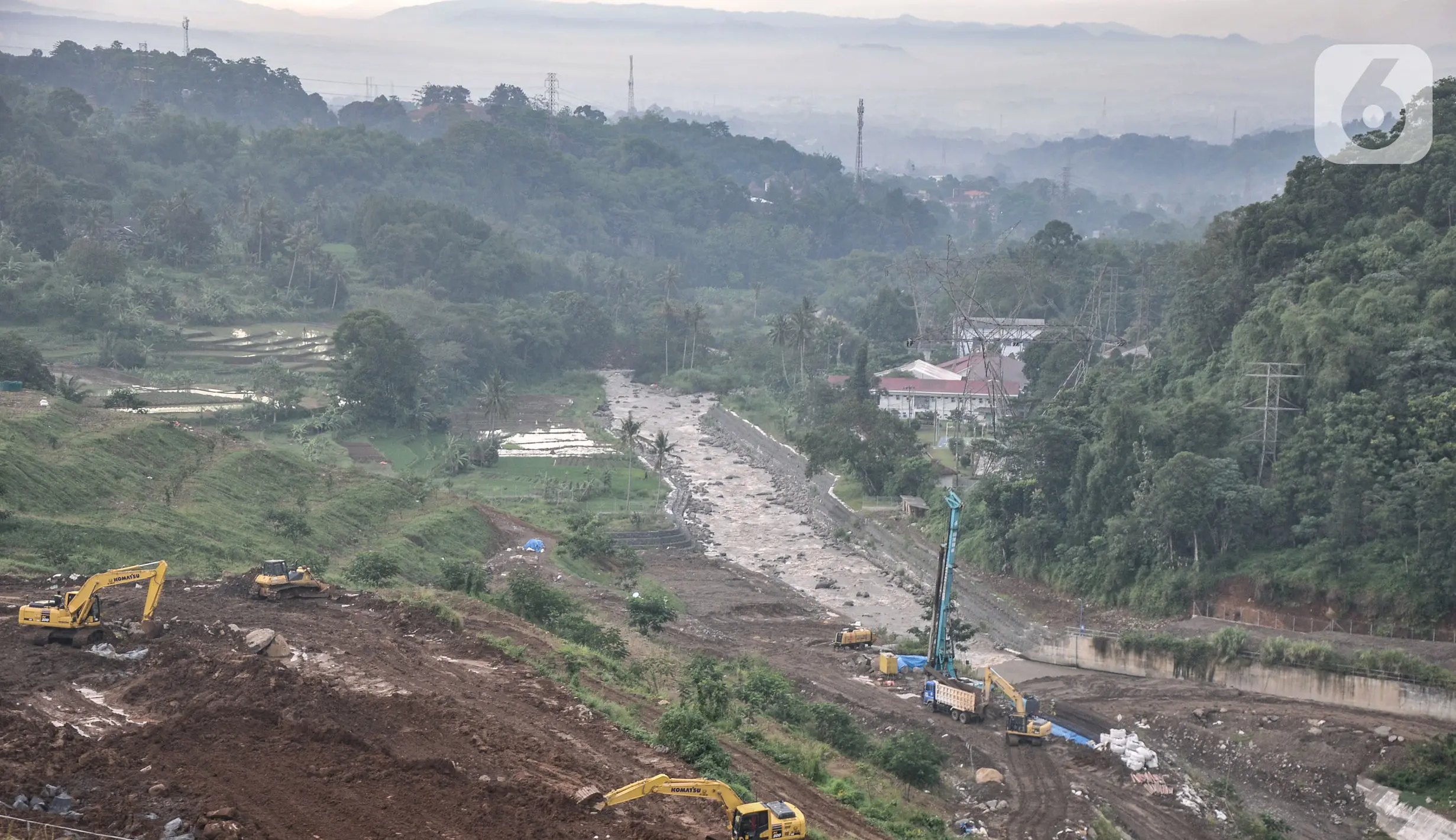 Proyek Bendungan Ciawi Akan Diresmikan Presiden Jokowi - Foto Liputan6.com