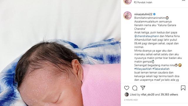 Selamat, Nina Zatulini Melahirkan Anak ke-3 - ShowBiz Liputan6.com