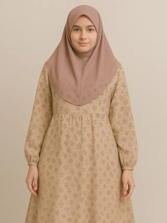 10 Inspirasi Model Gamis Syari A-Line Terbaru yang Sedang Digemari ...