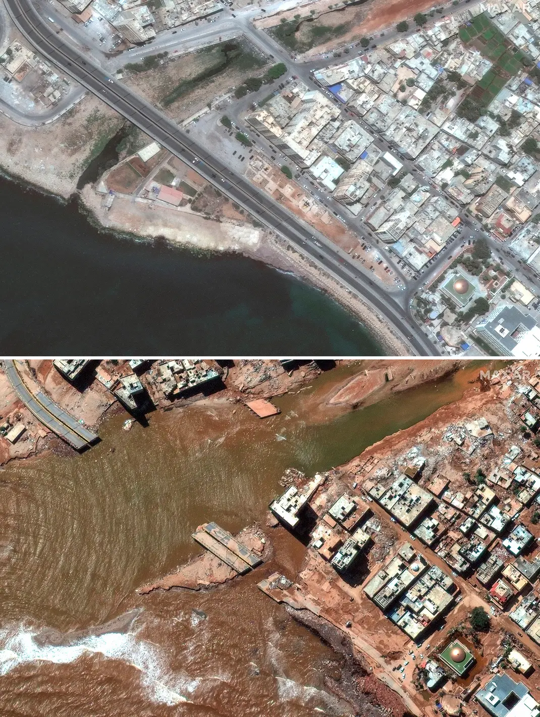 Citra Satelit Potret Kondisi Sebelum dan Sesudah Banjir Terjang Libya ...