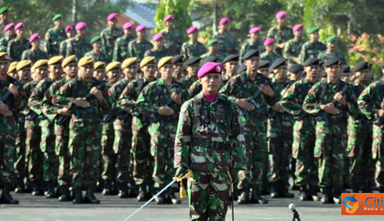 Upacara Bendera Gabungan TNI Dan Polri - Foto Liputan6.com