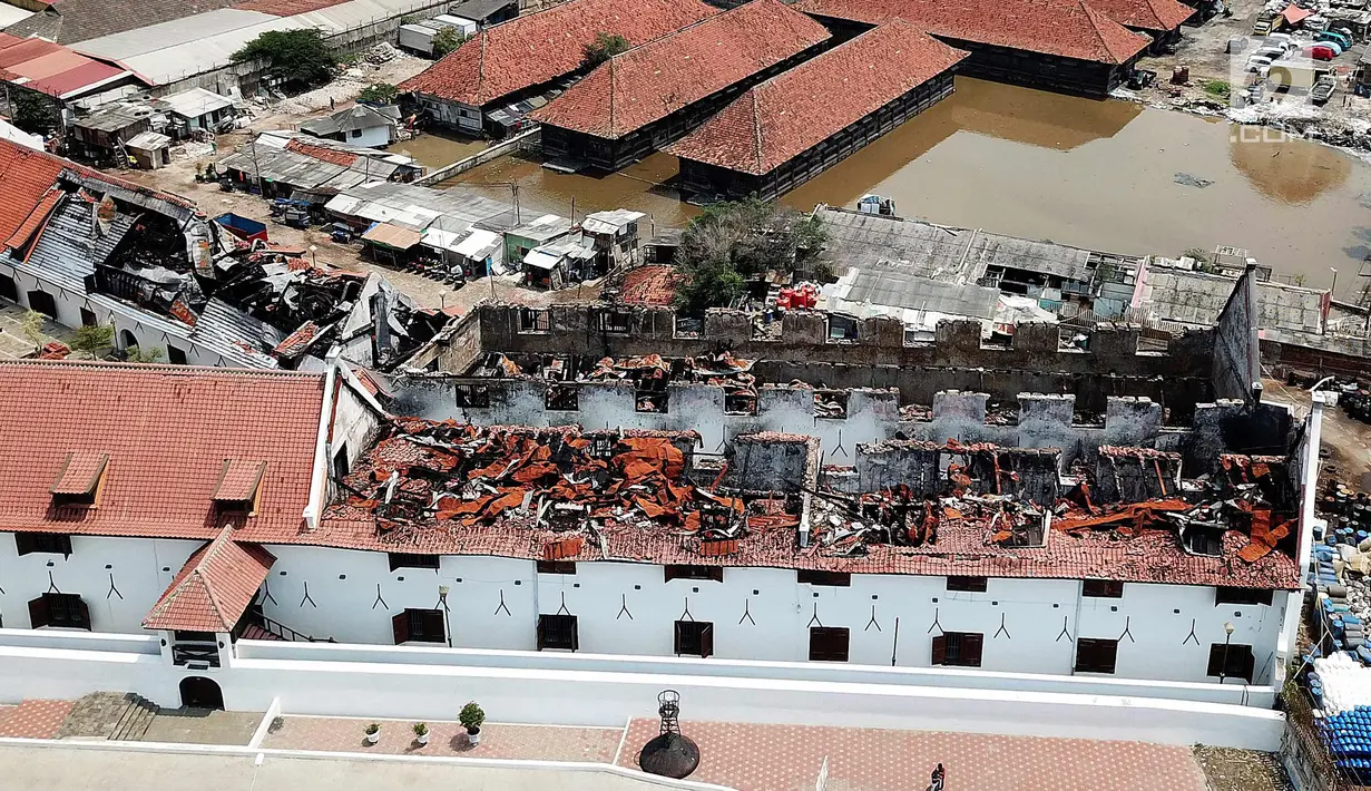 FOTO: Dari Ketinggian, Begini Suasana Museum Bahari Pasca-Kebakaran - Foto Liputan6.com