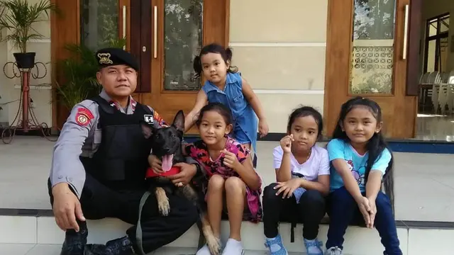 Terra, Anjing Pelacak Bom yang Akrab dengan Bocah-Bocah Kebumen