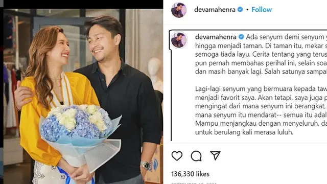 Mikha Tambayong Dapat Pesan Romantis dari Deva Mahenra Usai Menikah: Mari Berkenalan Setiap Saat ...