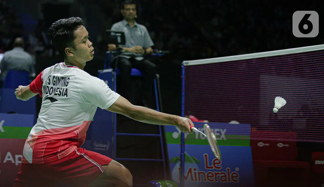 FOTO: Anthony Ginting Melaju ke Perempat Final Indonesia Open 2022 - Foto Liputan6.com