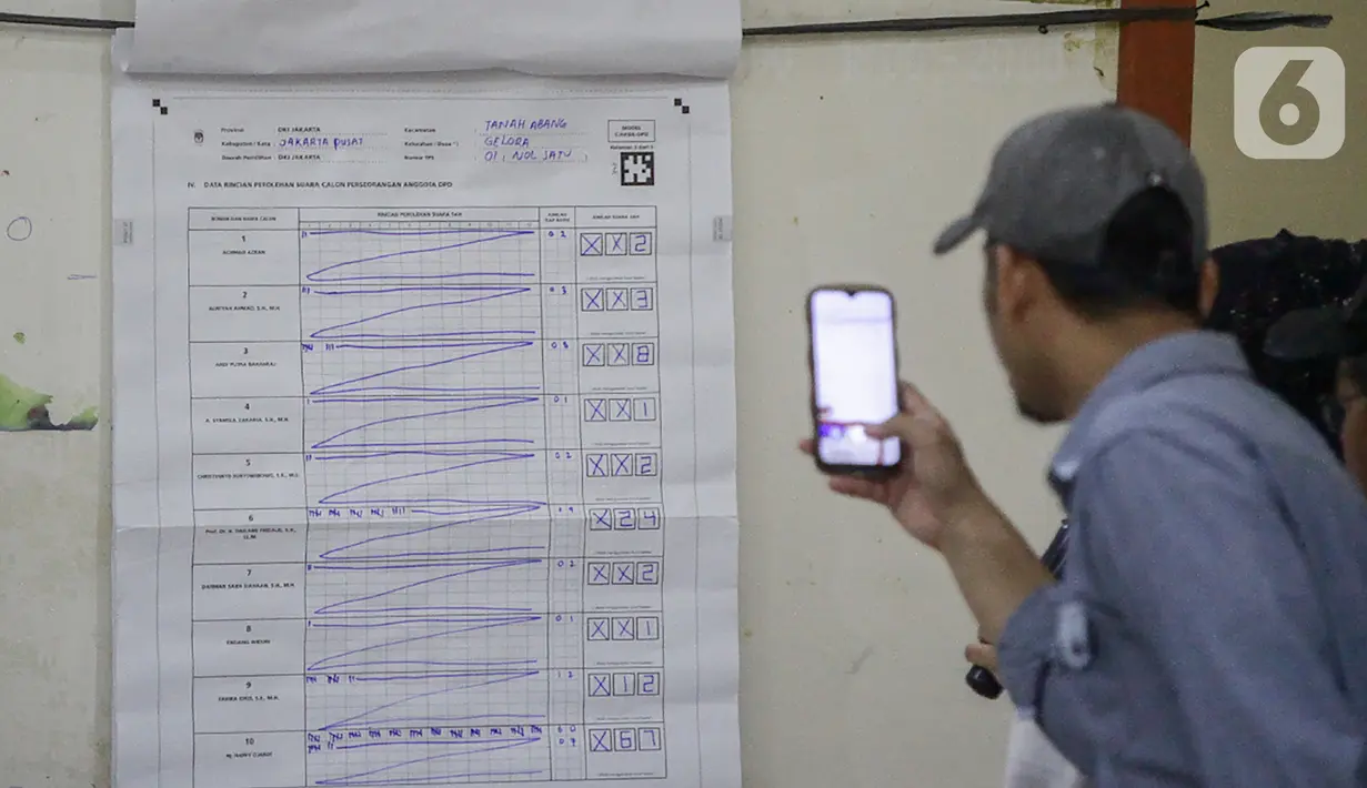 Melihat Proses Rekapitulasi Penghitungan Suara Pemilu 2024 di Tingkat Kecamatan - Foto Liputan6.com