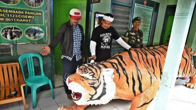Diganti Maung Sancang Siliwangi, Patung Macan Lucu Masuk Museum ...