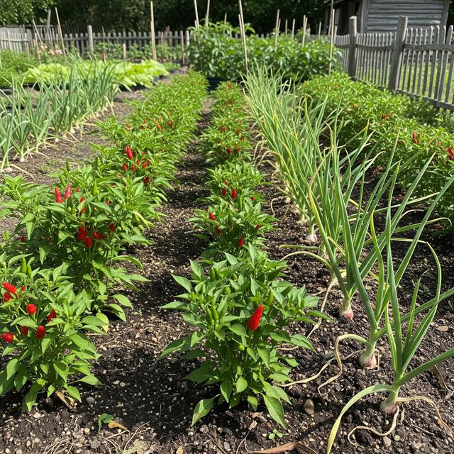 6 Desain Kebun Cabai Rawit Kombinasi Bawang Putih dan Bawang Merah ...