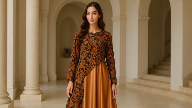 10 Model Batik Kombinasi Satin Modern Terbaru, Perpaduan Anggun untuk ...