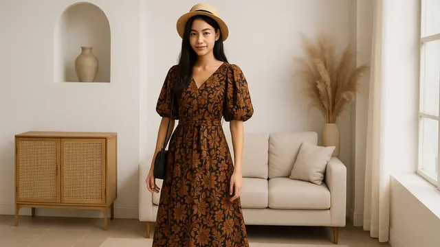 7 Model Midi Dress Batik yang Anggun dan Kekinian, Cocok untuk Segala ...