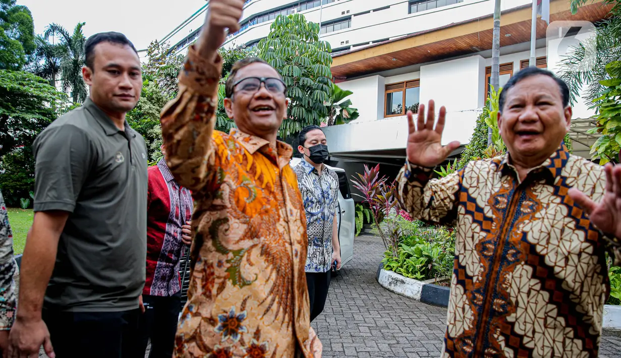 Usai Bertemu Empat Mata, Prabowo Undang Mahfud MD ke Hambalang - Foto Liputan6.com