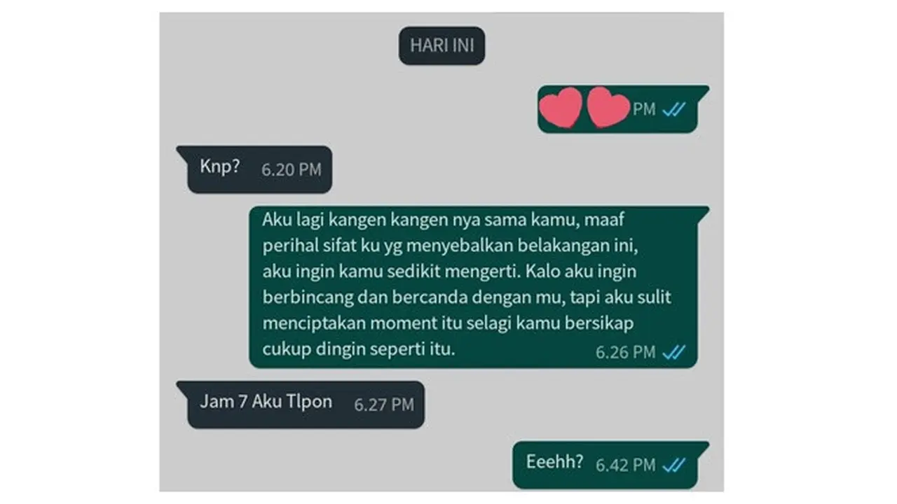6 Balasan saat Pacar Bilang Kangen Pakai Bahasa Puitis Ini Bikin Senyum - Hot Liputan6.com