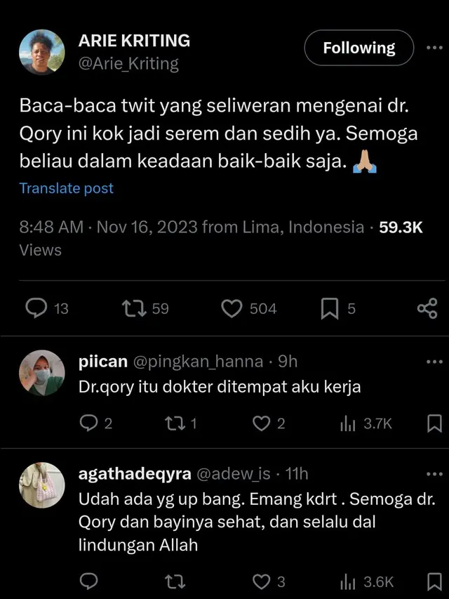 Kisah dr Qory Saat Hamil Hilang Misterius Viral di Twitter, Arie Kriting Merasa Seram dan Sedih ...