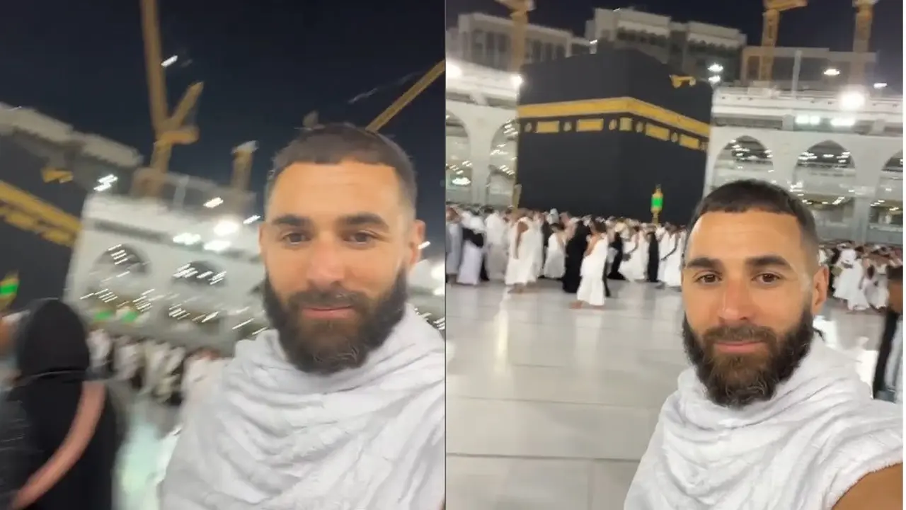 Karim Benzema Umrah dan Bagikan Momen di Depan Kakbah, Arie Untung ...