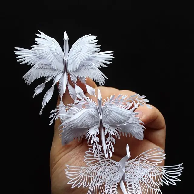 6 Karya Seni Origami Burung Bangau Ini Detailnya Sempurna, Bikin Takjub ...
