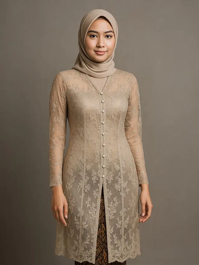 7 Model Kebaya Panjang Kancing Depan yang Trendi dan Anggun, Cocok ...