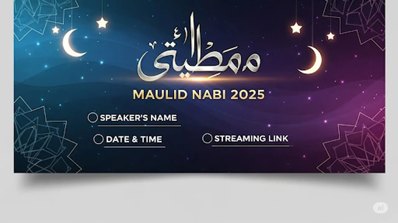 Inspirasi 8 Banner Maulid Nabi 2025, Meriahkan Peringatan dengan Desain ...